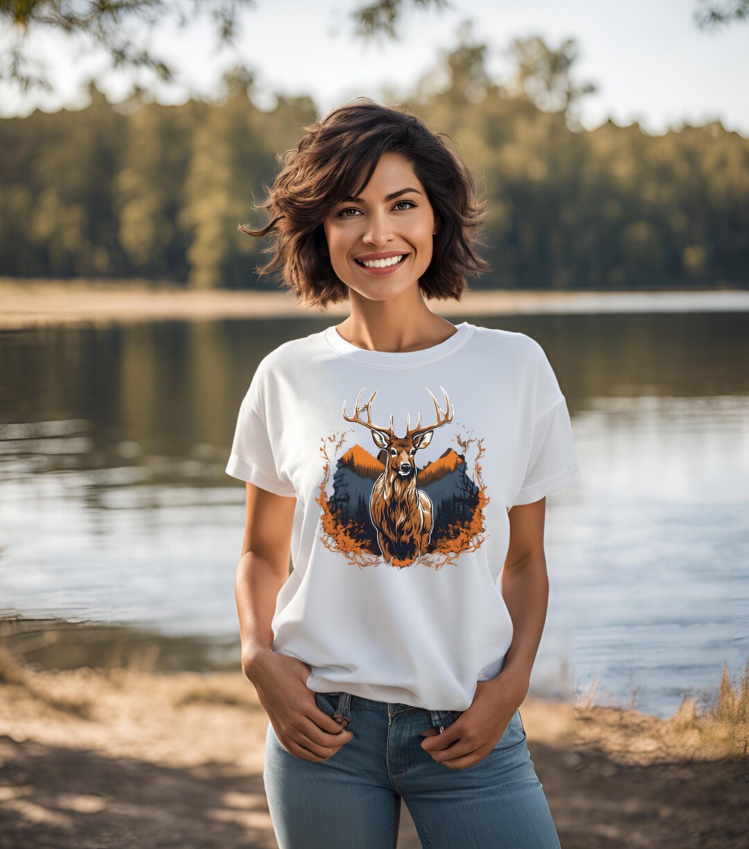 Big Buck Graphic Tee, Big Buck T Shirt for Men, Nature, Outdoors ...