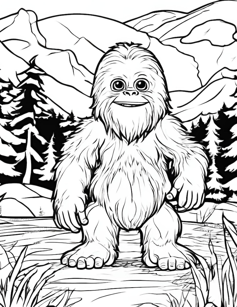Billy Baby Squatch Kids Coloring Pages, Billy Bigfooter Baby Bigfoot ...