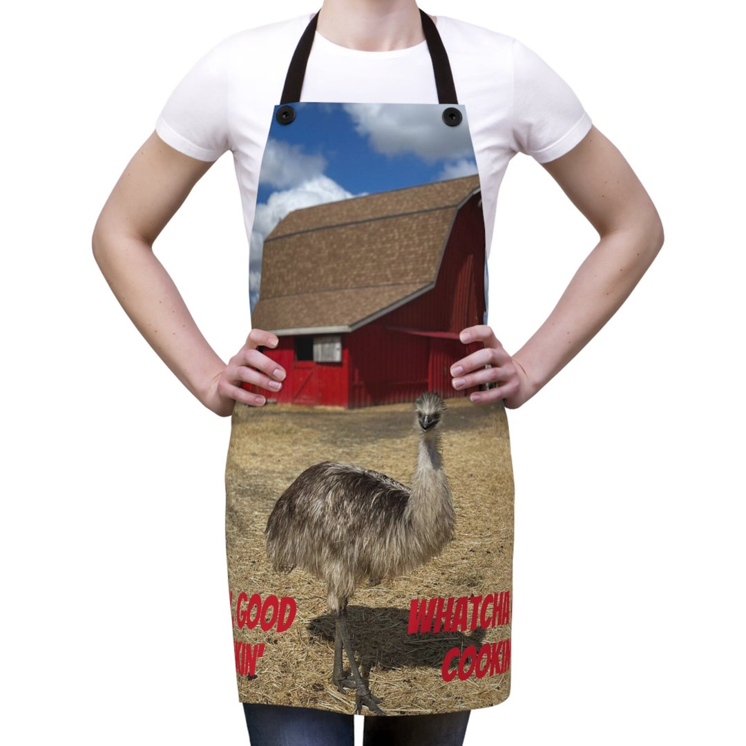 Funny Emu Apron for Australian Emu Fan or Your Loved One Who Cooks or ...