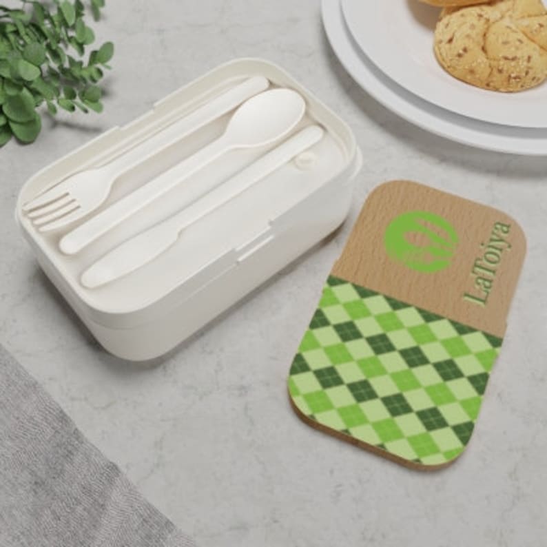 Personalized Bento Box for Prepster. Preppy Argyle Custom Lunch Box for ...
