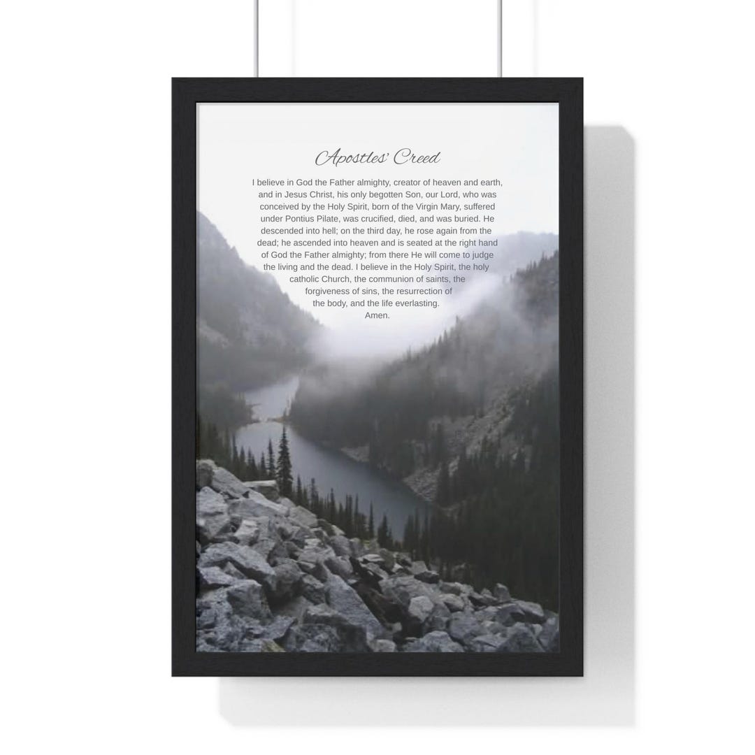 Apostles' Creed Framed Poster. Christian Wall Art Adult Baptism Gift ...