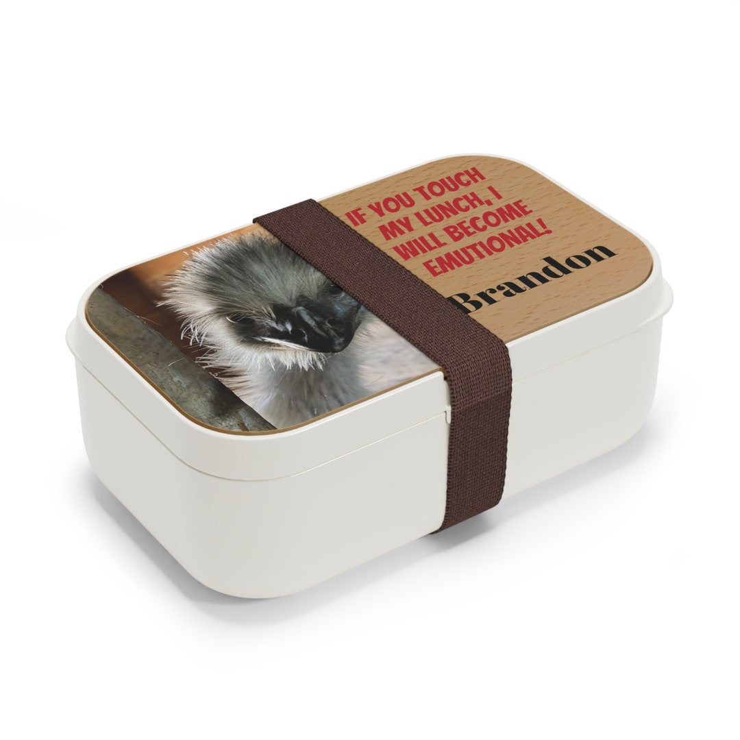 Personalized Bento Lunch Box With "emutional" Emu and Name Includes ...