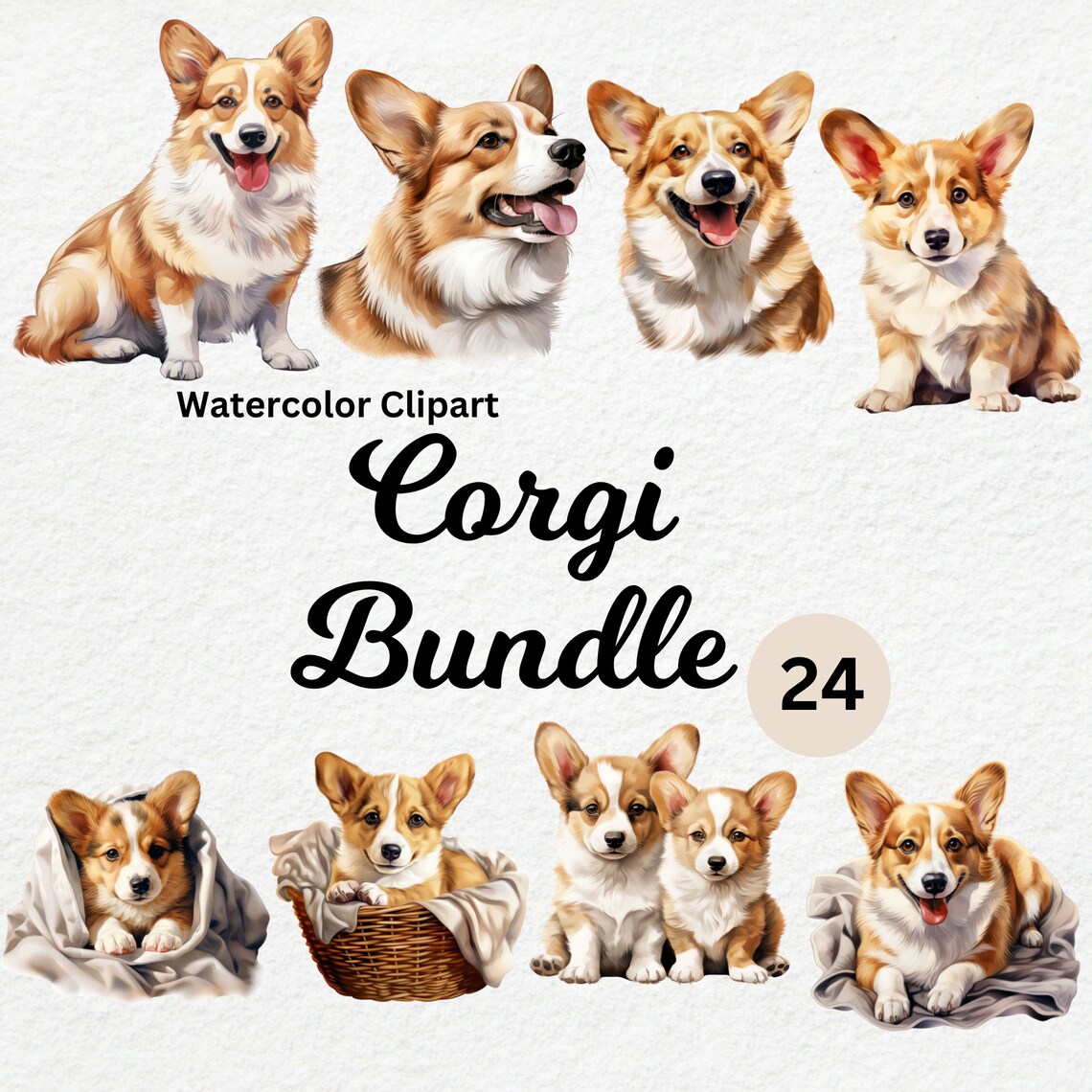 Corgi Puppies Clipart Collection, Welsh Corgi Pembroke PNG, Corgi Baby ...