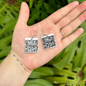 Rickroll QR Code Dangle Earrings Gen Z Funny Creative Meme Jewelry ...