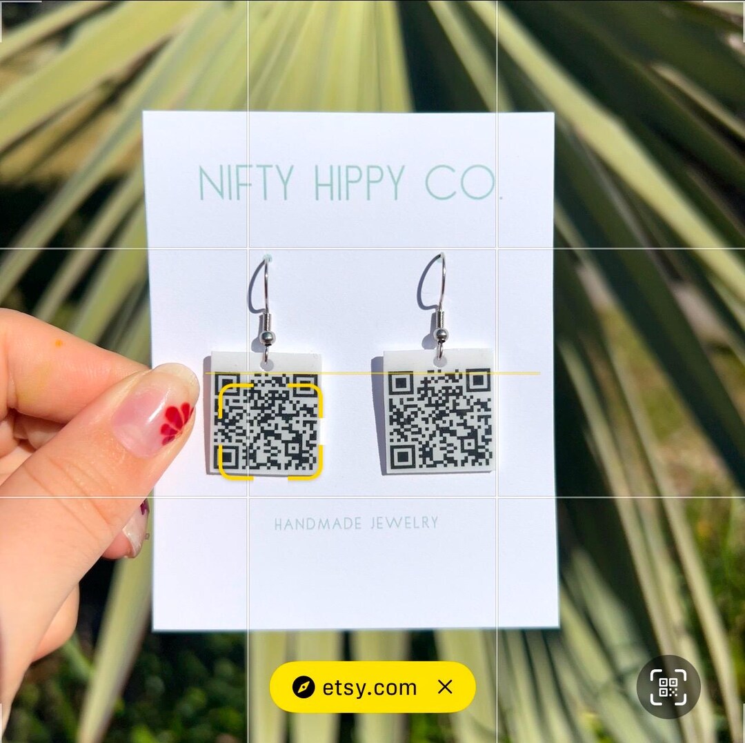 Custom QR Code Dangle Earrings Gen Z Creative Jewelry for Friends and ...