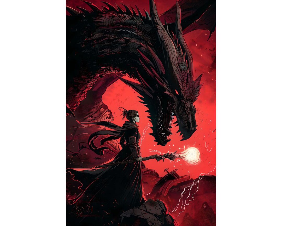 The Archmage and Dragon female Dark Fantasy Darkest Dungeon & Dragons ...