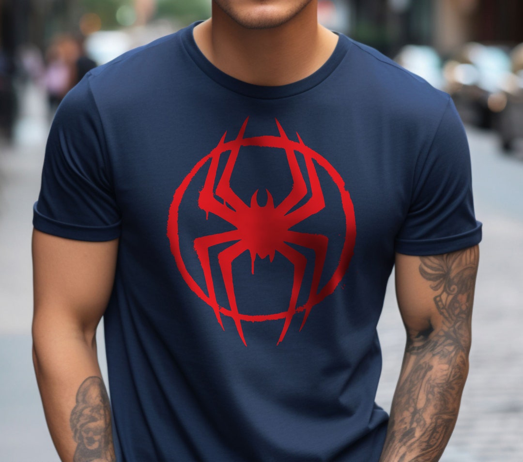 Spider-symbol Miles Drip Unisex T-shirt Inspirational - Etsy