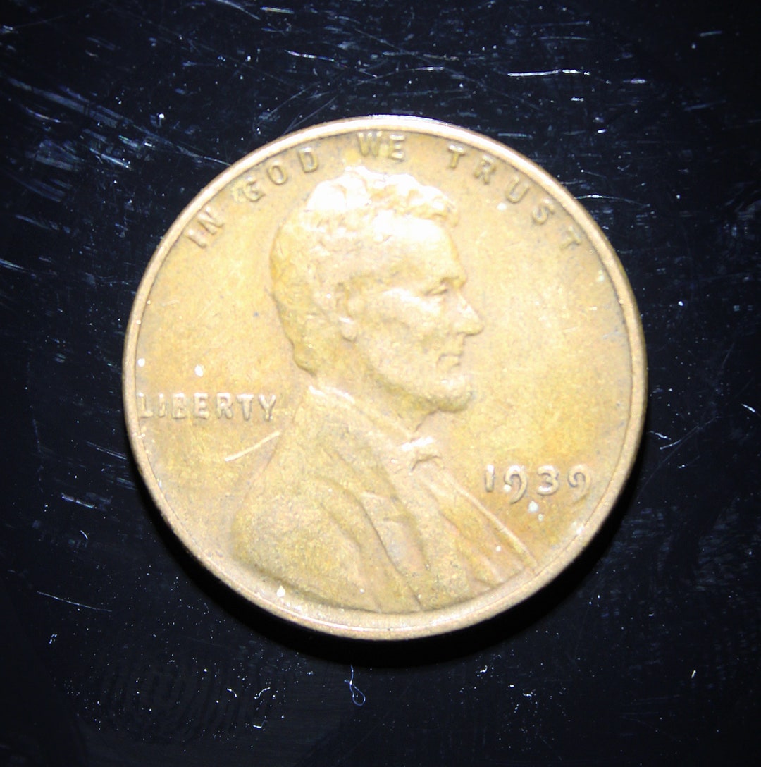 1939 Lincoln No Mint Mark Wheat Back One Cent Penny Coin - Etsy