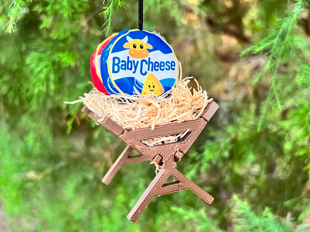 Baby Cheeses in a Manger, an Ornament. - Etsy