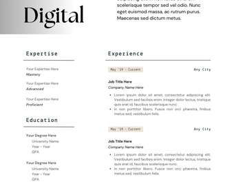Cv Template - Etsy UK