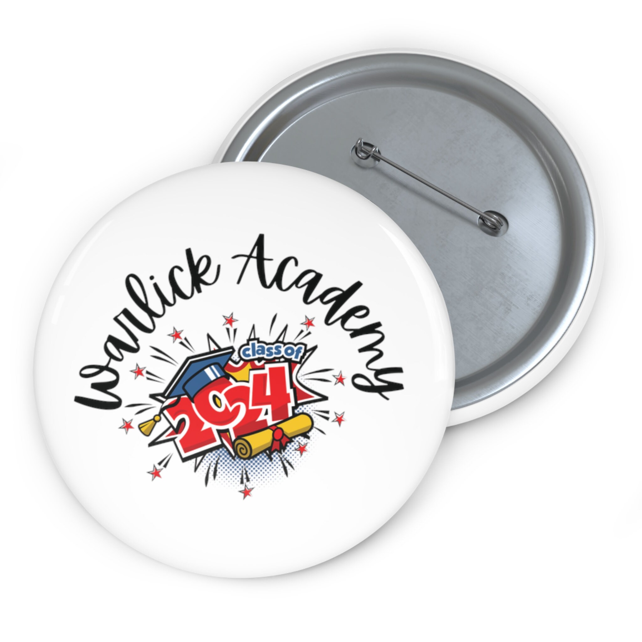 2024 Graphic Graduation 2024 Custom Pin Button. Celebrate With 2024 ...