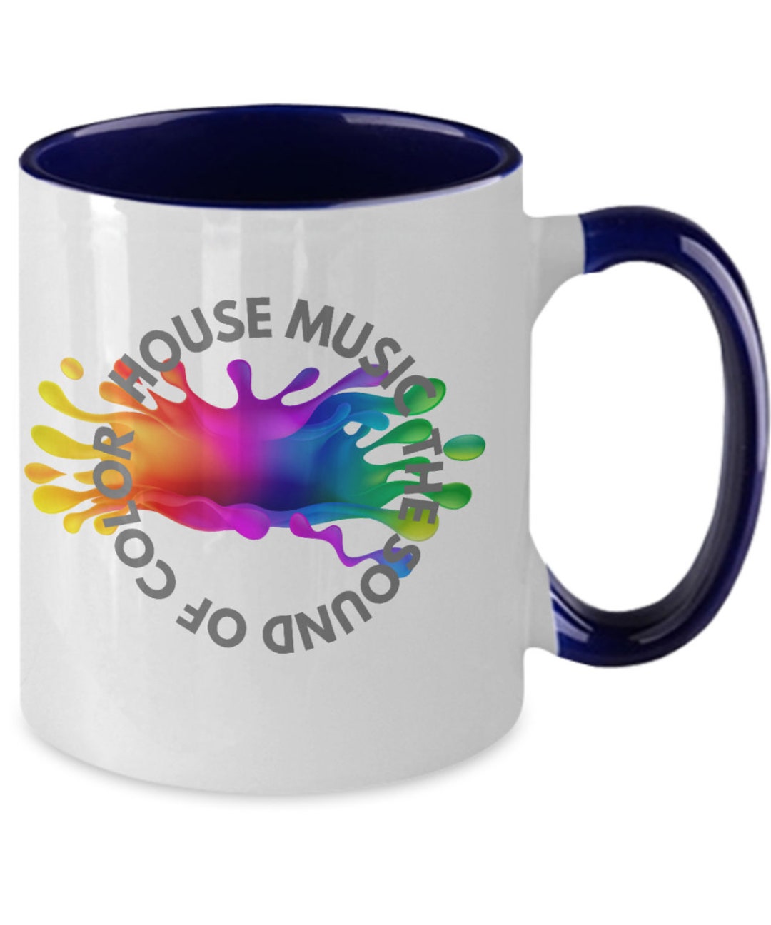 Graphic Music Coffee Mug in Two-tone Color. Great for Djs, House Music ...
