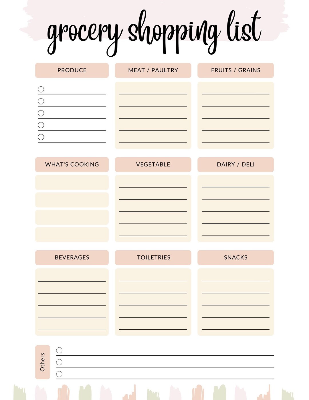 Grocery Shopping List - Etsy