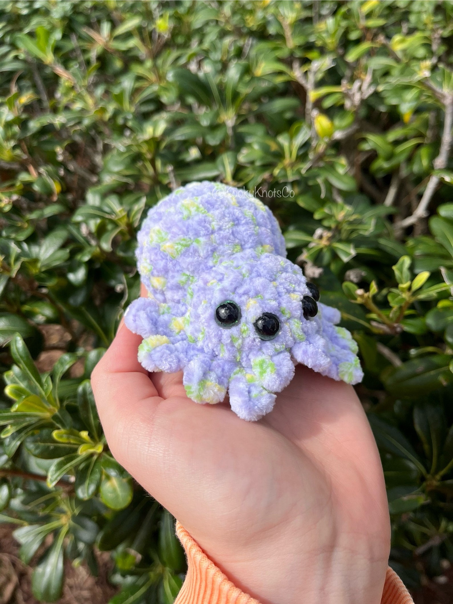 Floral Purple Jumping Spider Crochet Plushie | Stuffed Animal | Toy ...