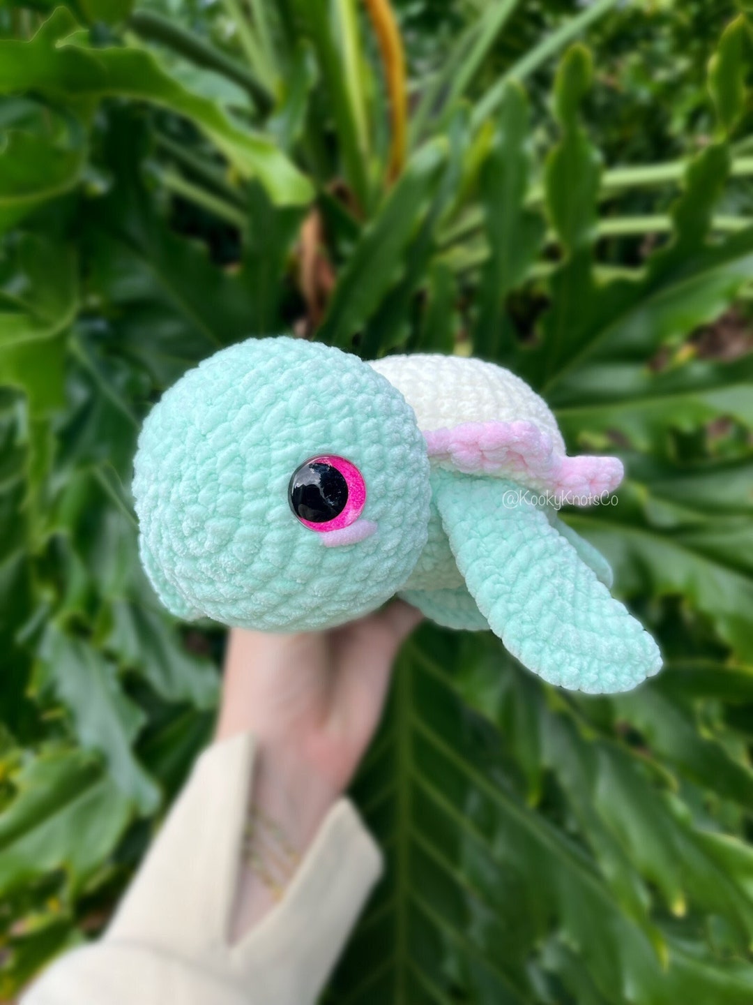 Pink Petal Turtle Crochet Plushie - Etsy
