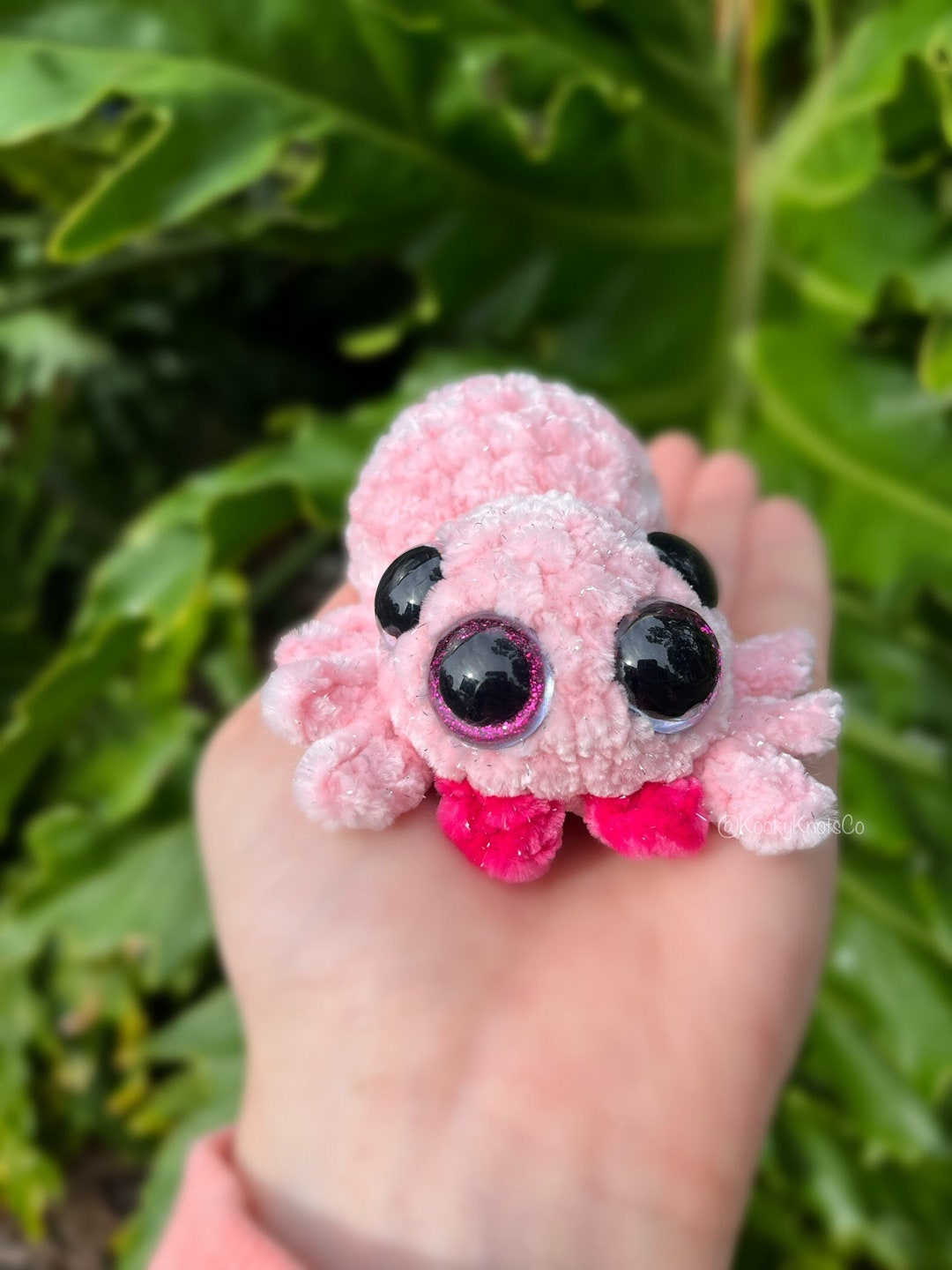Mini Pink Sparkle Jumping Spider Crochet Plushie - Etsy