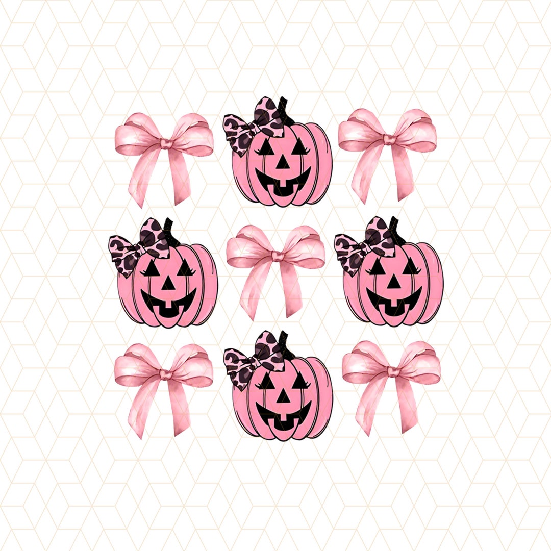 Coquette Bow Pumpkin Jack O Lantern Halloween Png, Spooky Season Png ...