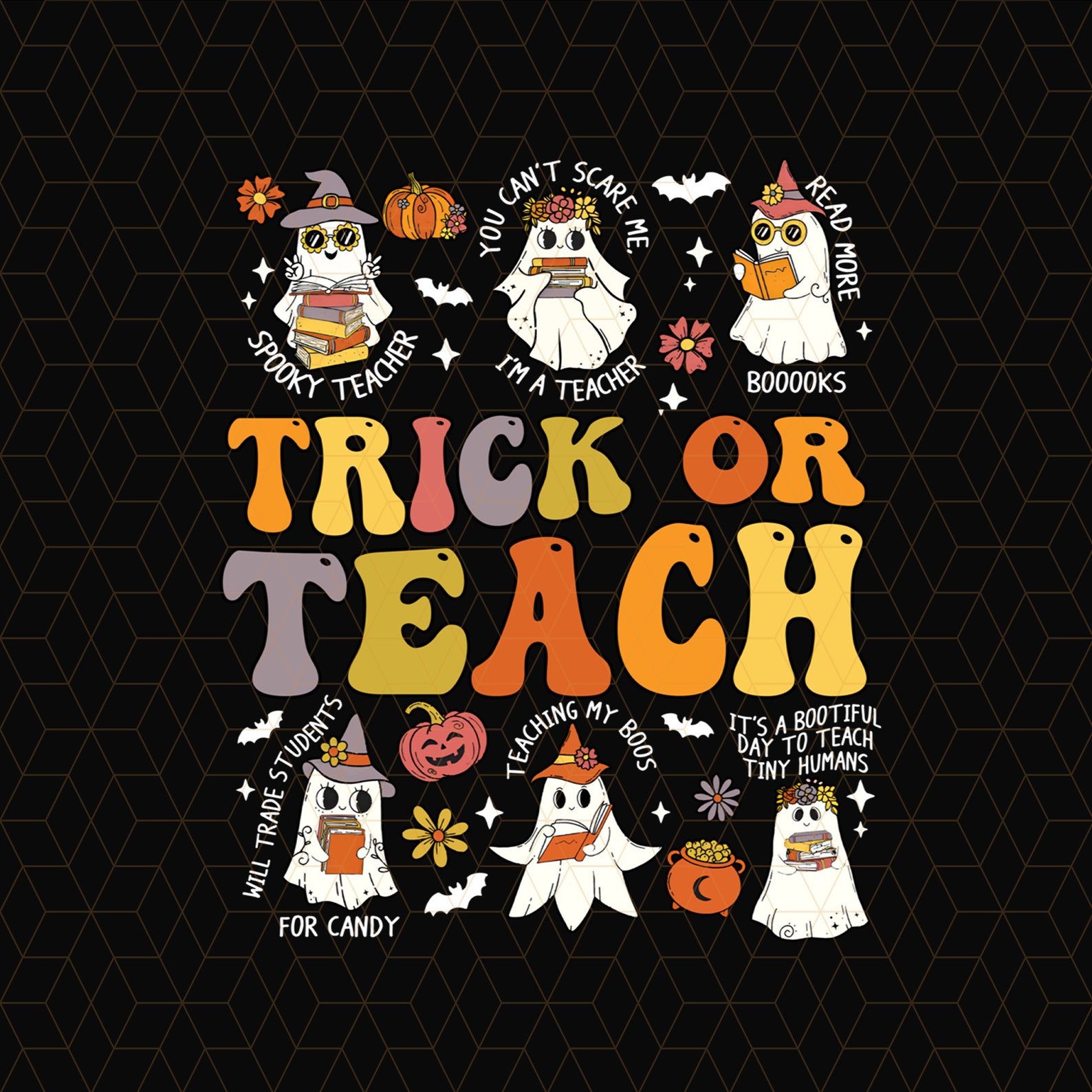 Teaching My Boos Sublimation, Spooky Teacher Png, Teacher Halloween ...
