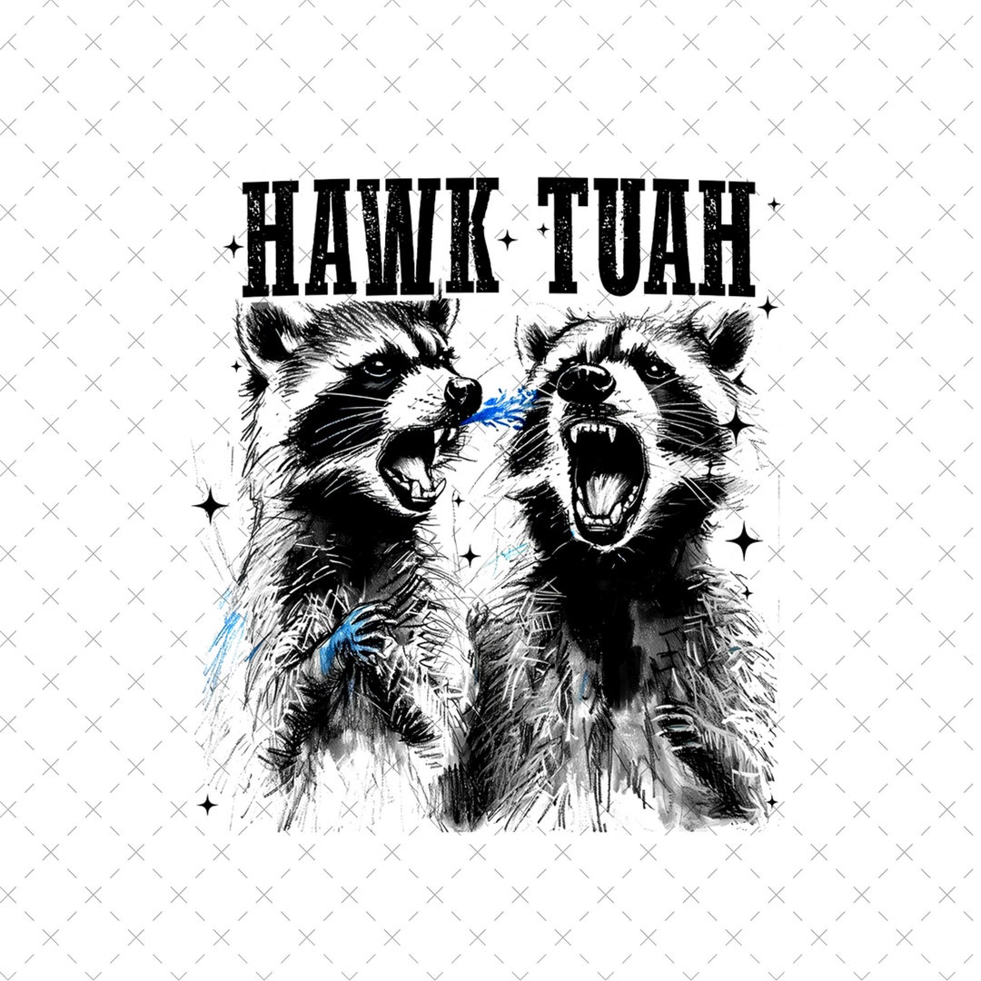 Hawk Tuah Spit on That Thang Png, Funny Raccoon Png, Raccoon Lover Png ...