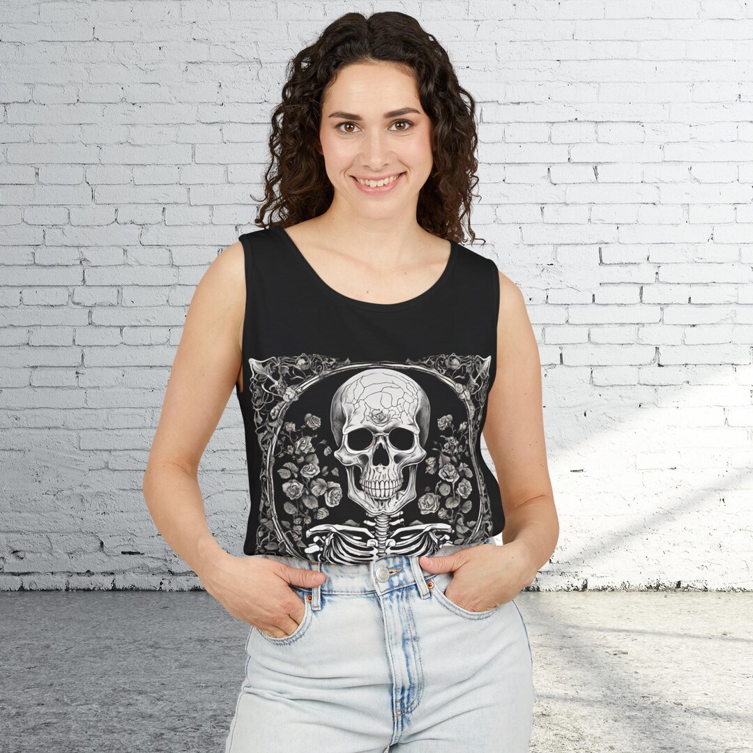 Vintage Inspired Faded Skeleton Tank - Etsy