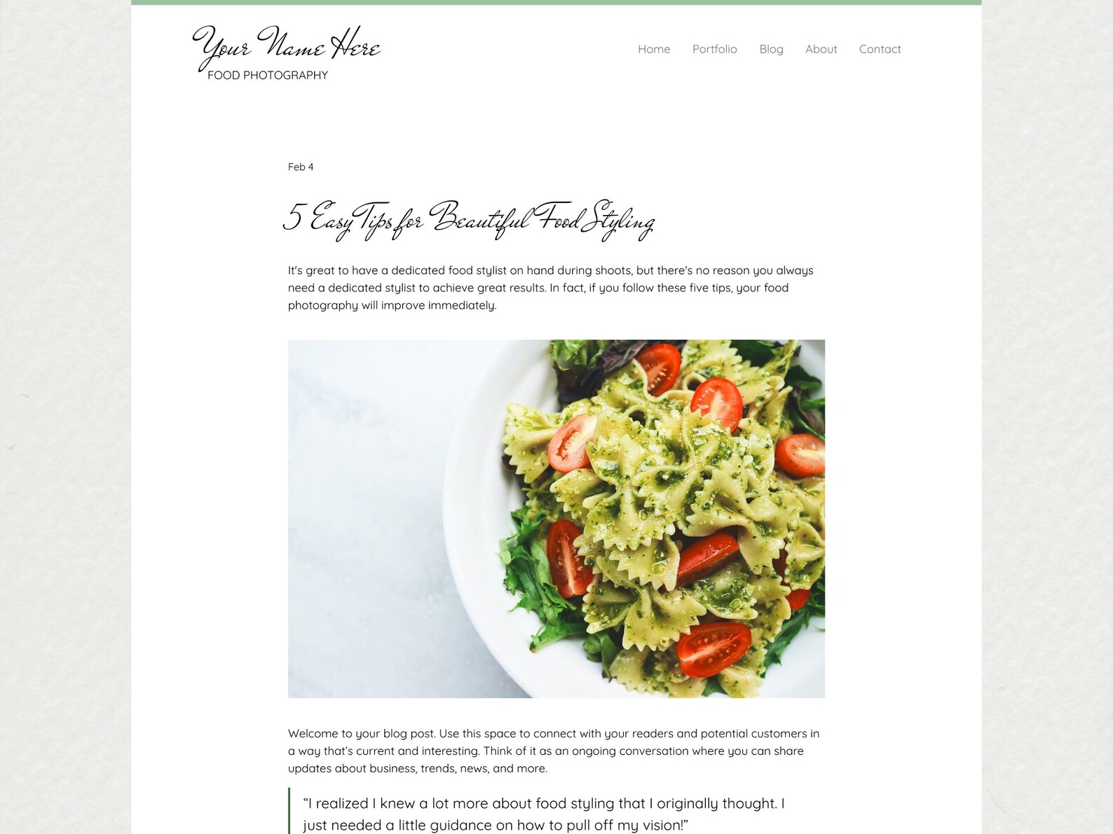 Wix Theme Designs for Food Photographer Wix Webdesign Wix Website ...