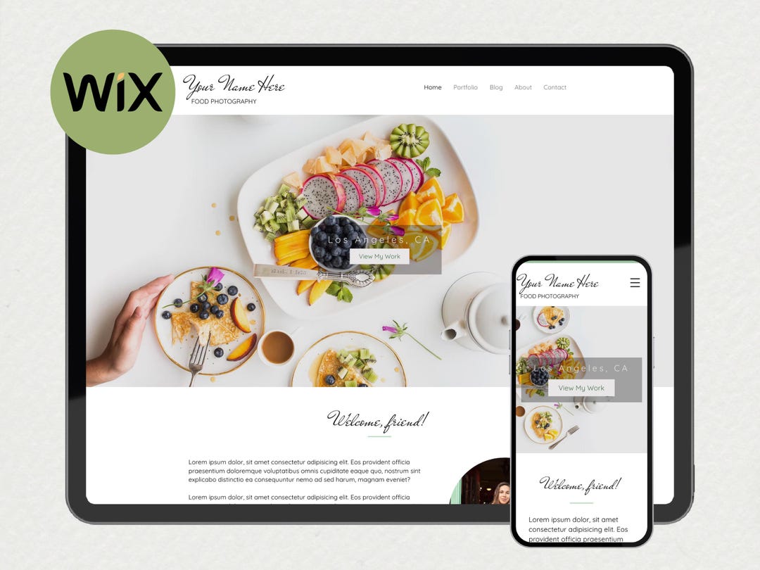 Wix Theme Designs for Food Photographer Wix Webdesign Wix Website ...