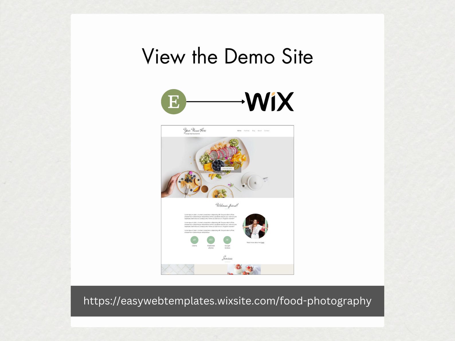 Wix Theme Designs for Food Photographer Wix Webdesign Wix Website ...