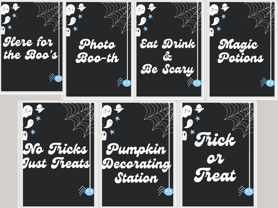 Printable Birthday Party Templates BUNDLE, Spooky Birthday Party ...