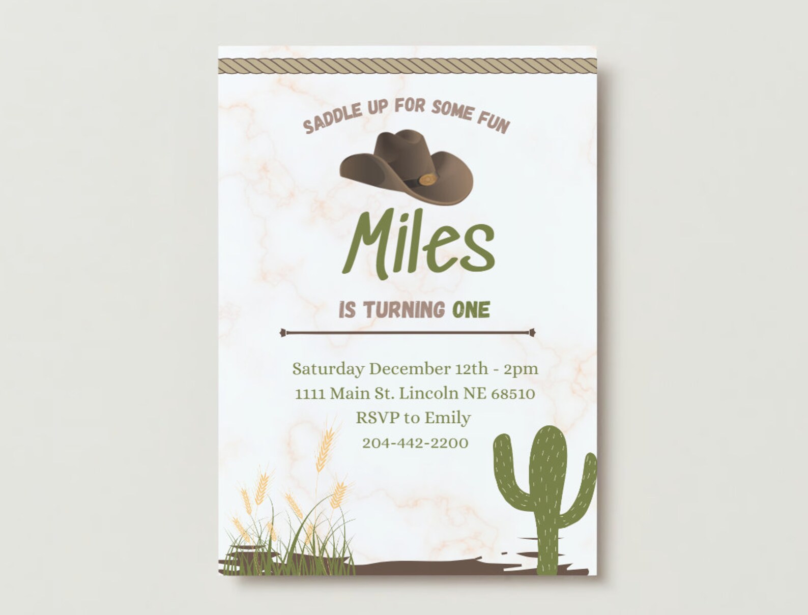 Western Birthday Invitation Cowboy Birthday Invitation, Country ...