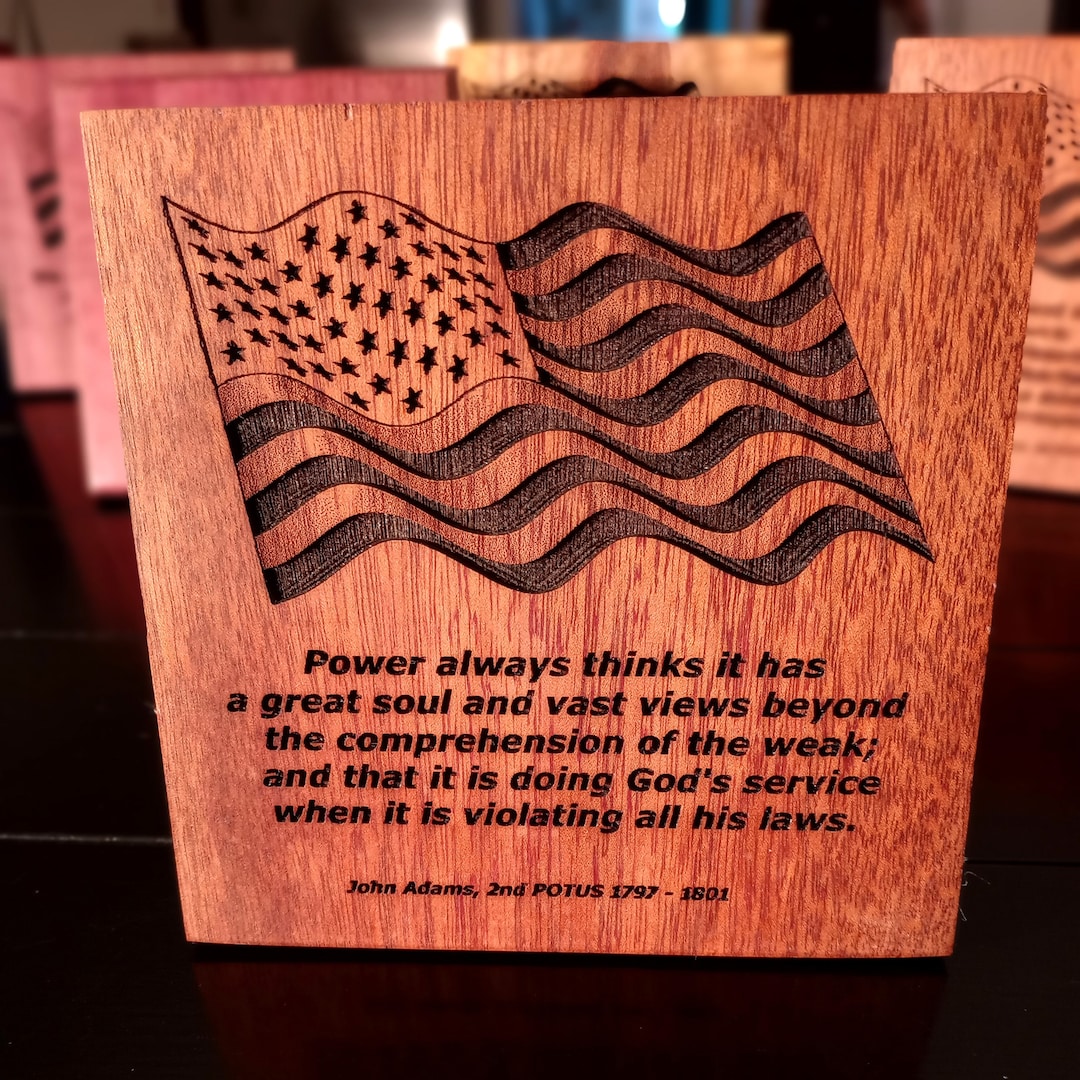 Engraved Wood Sign Patriotic President's Quote History Teacher Gift ...
