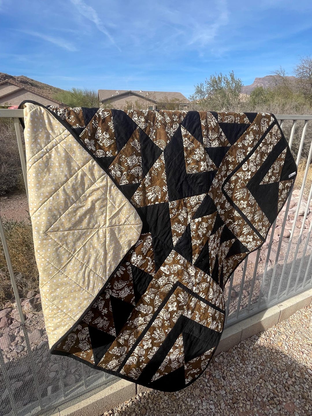 Native Southwestern Throw Quilt 60”x60” - Etsy
