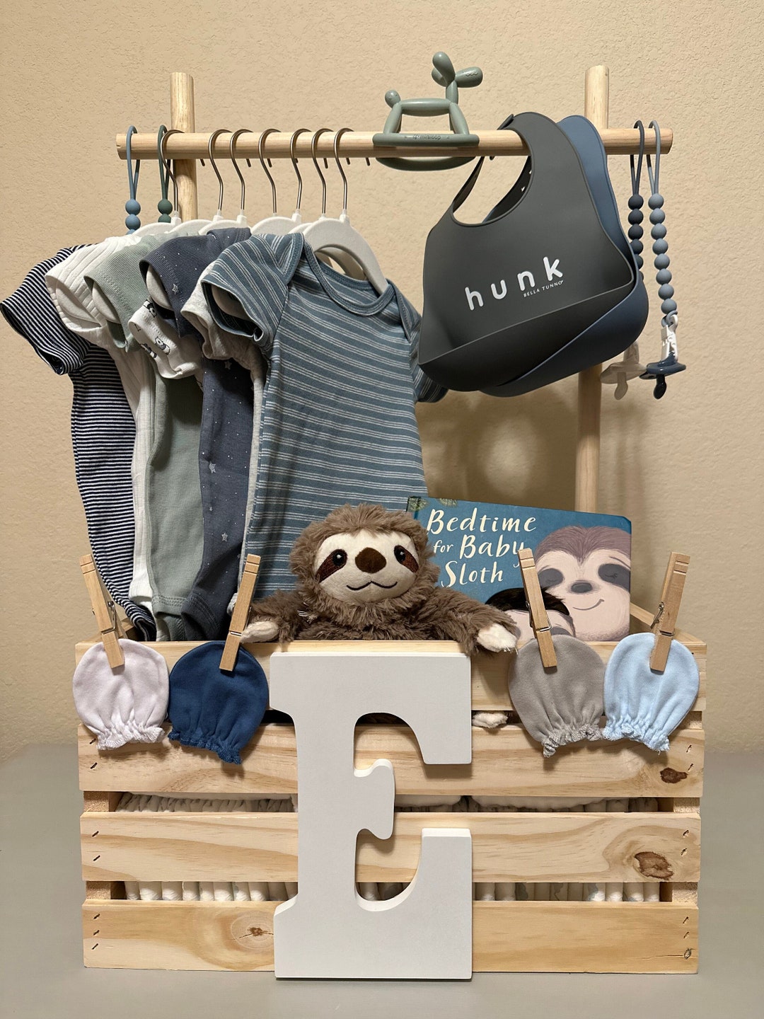 Baby Crate Closet, Baby Gift Basket, Baby Hamper Gift, Baby Shower Gift ...