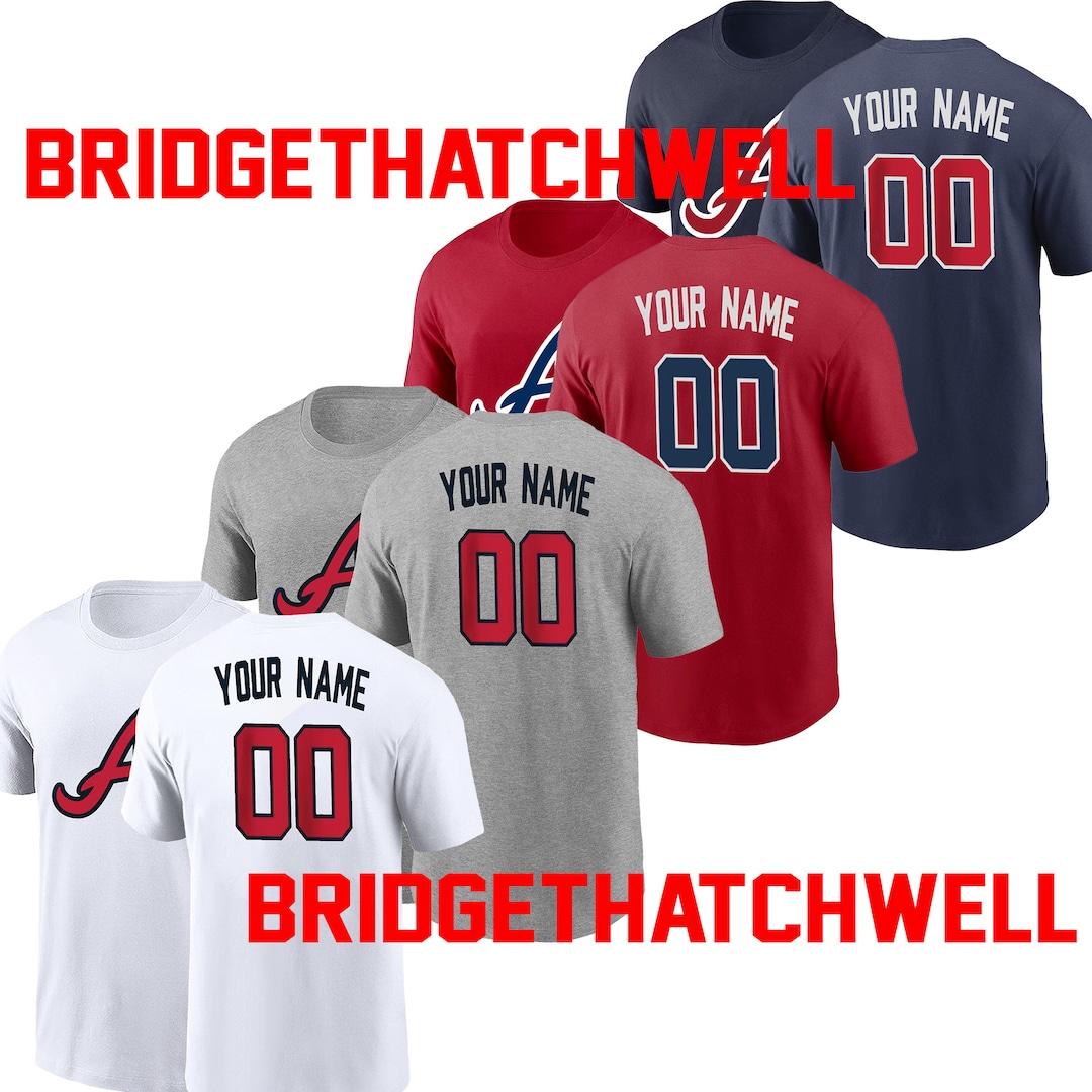 Custom Atlanta Team Baseball Name & Number T-shirt, Baseball Team Name ...