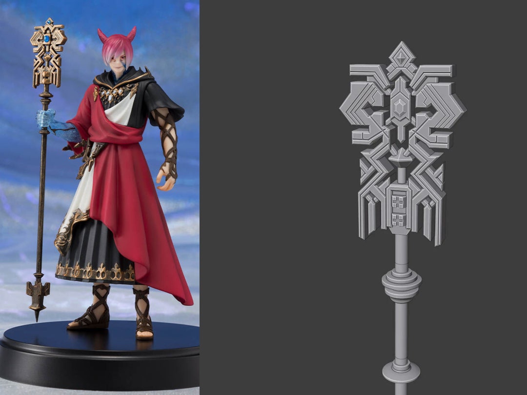 Final Fantasy XIV Graha Tia Staff Crystal Exarch 3D Print/handmade ...