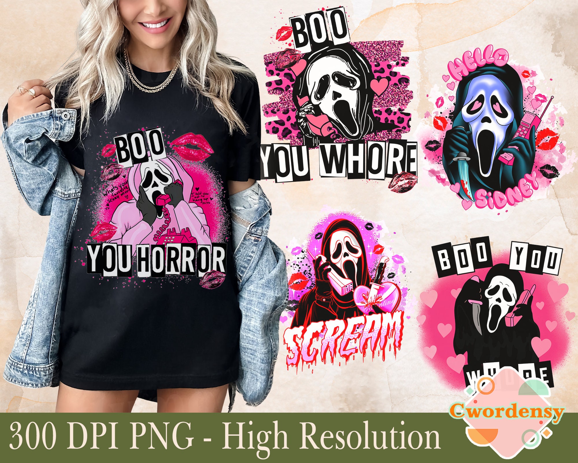 Classic Horror Killer PNG Bundle, Halloween PNG Sublimation,boo You ...