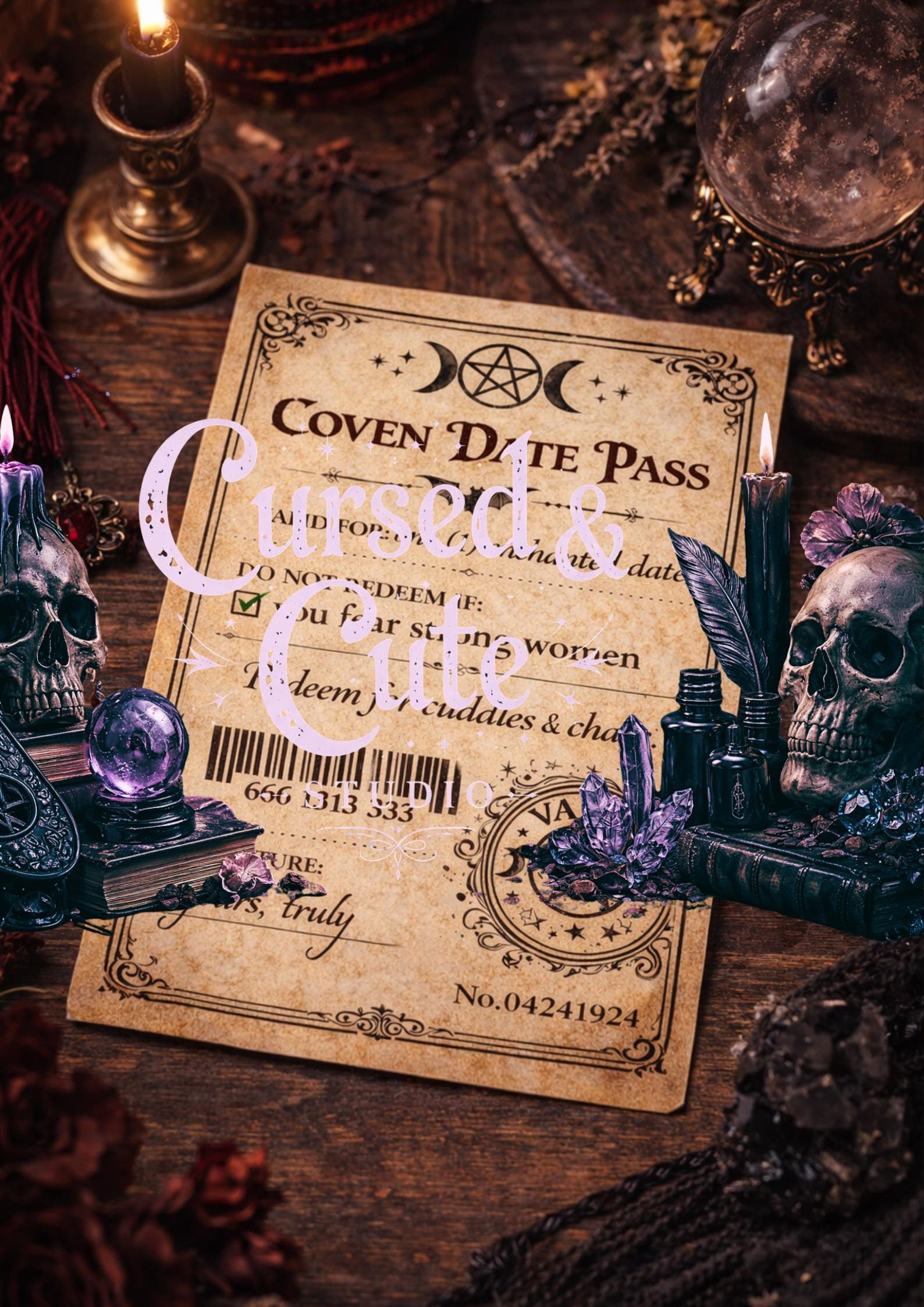 Gothic Valentine PNG Bundle (27 Files) | Dark Romance Stickers, Witch ...