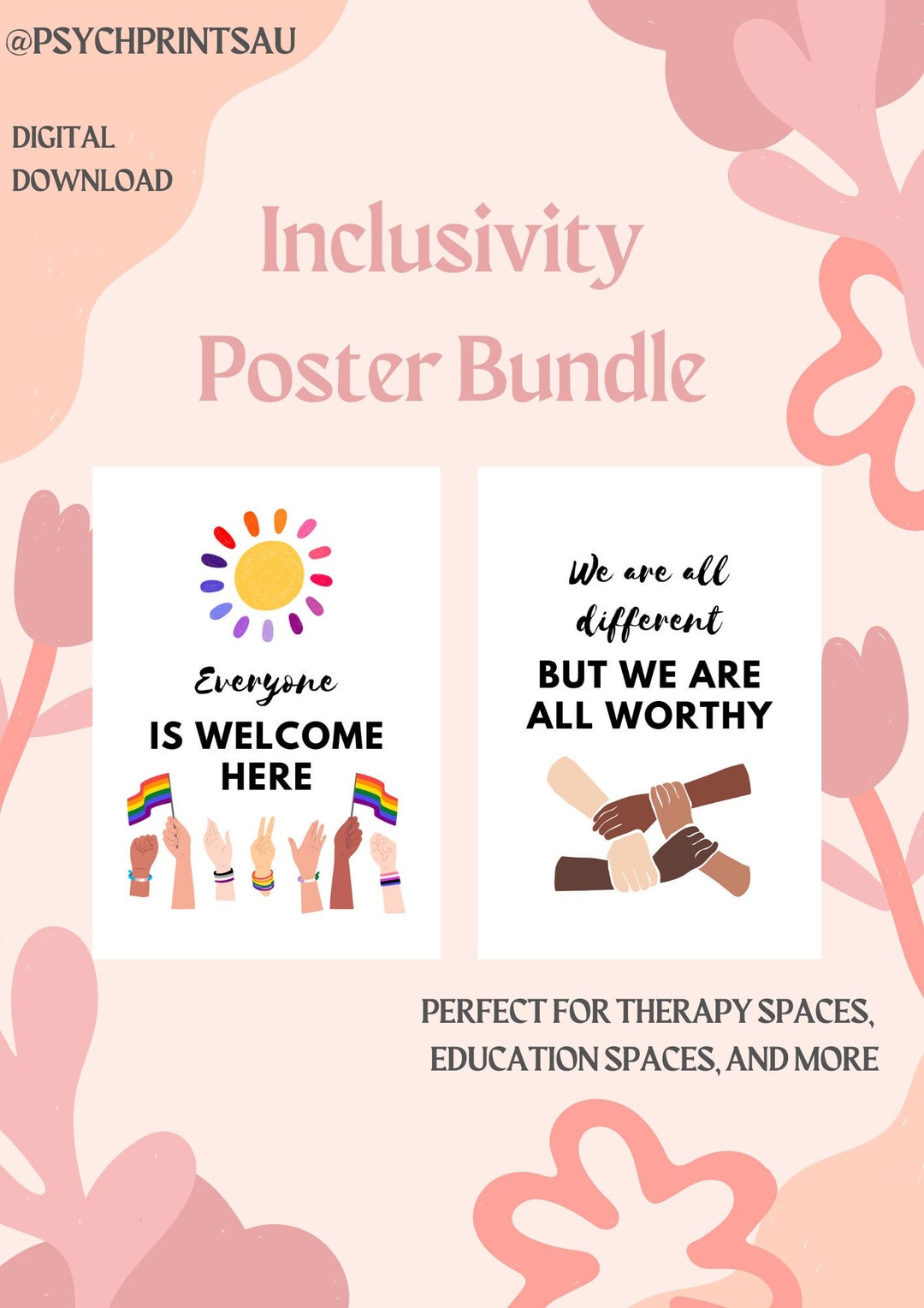 Inclusivity Bundle Inclusive Posters for All, Welcoming, Everyone ...