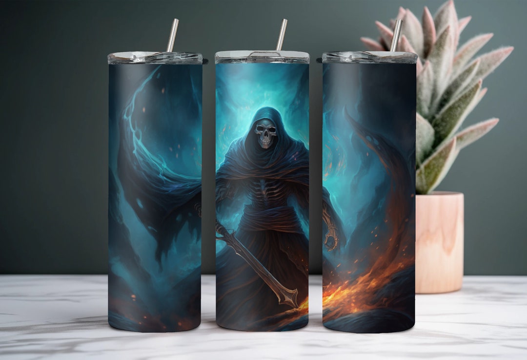 Skeletal Warrior, 20oz Straight Skinny Tumbler Design PNG, Skeleton ...