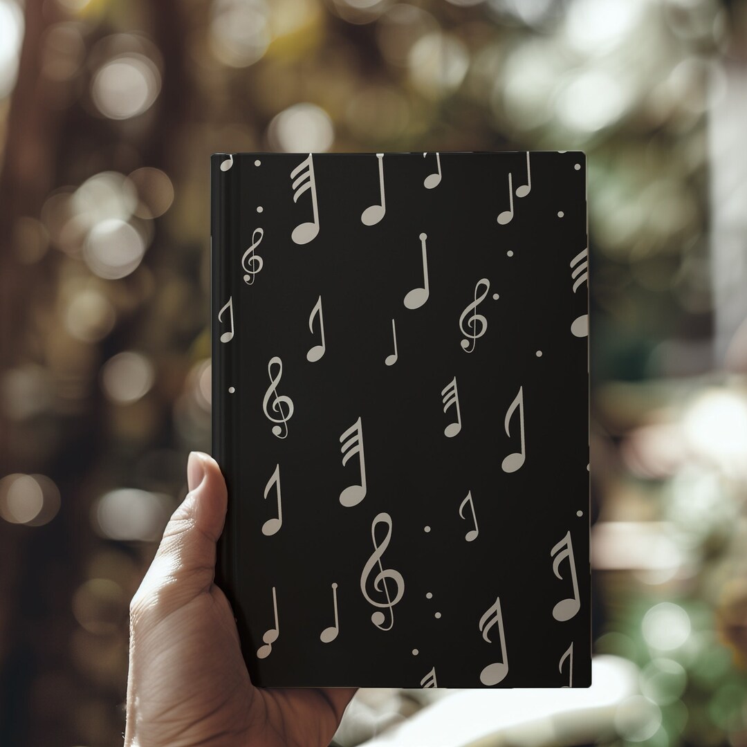 Musical Notebook Musical Notes Art Hardcover 150 Page Notebook Cute ...