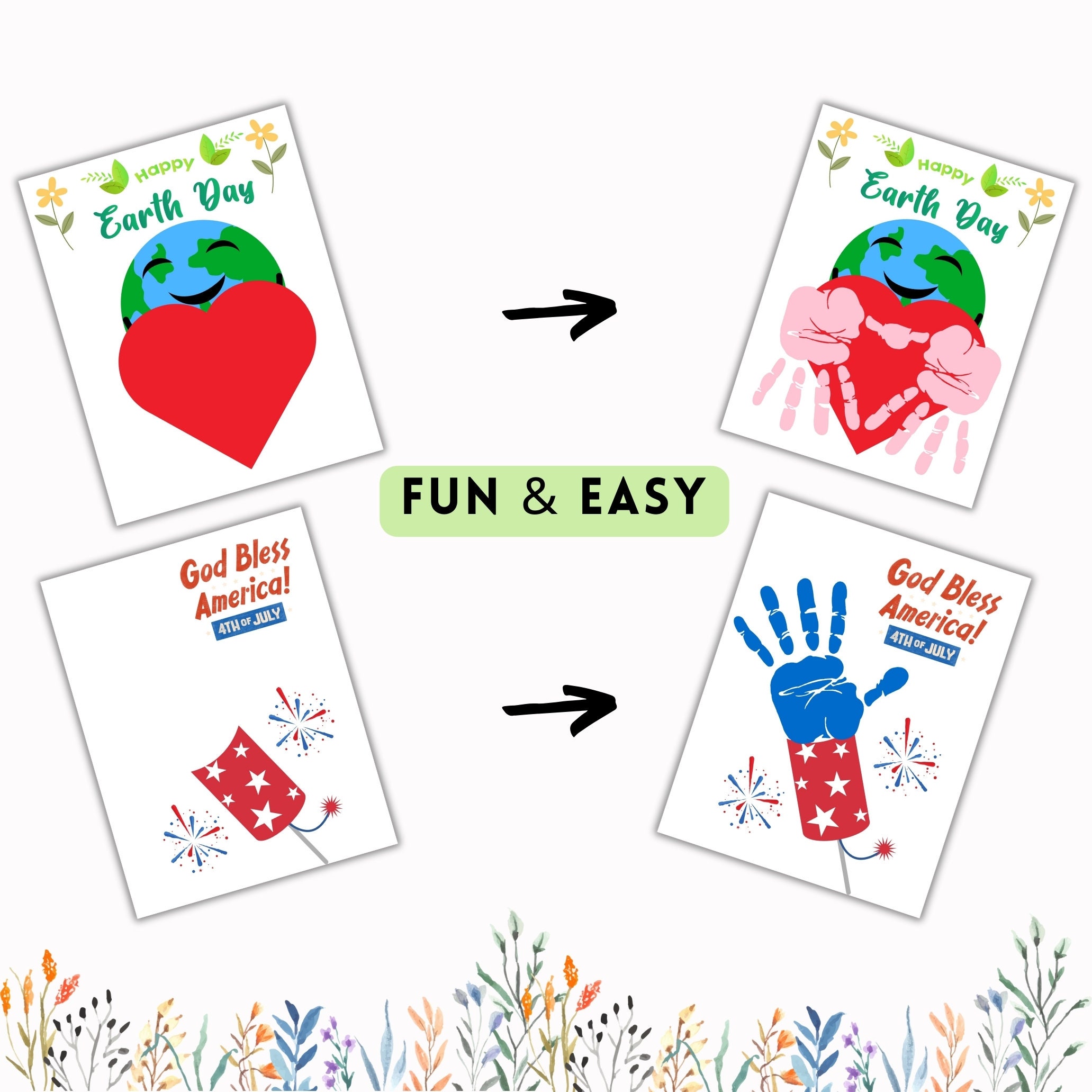 2025 Handprint Memory Book, Kids Handprint Footprint Craft, Memory Book ...