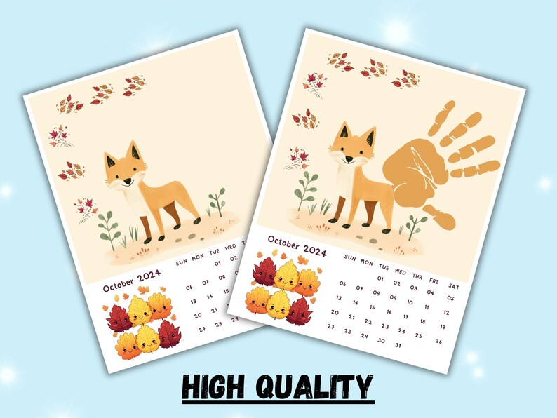 2024 Handprint Footprint Calendar, Handprint Craft, Footprint Craft ...