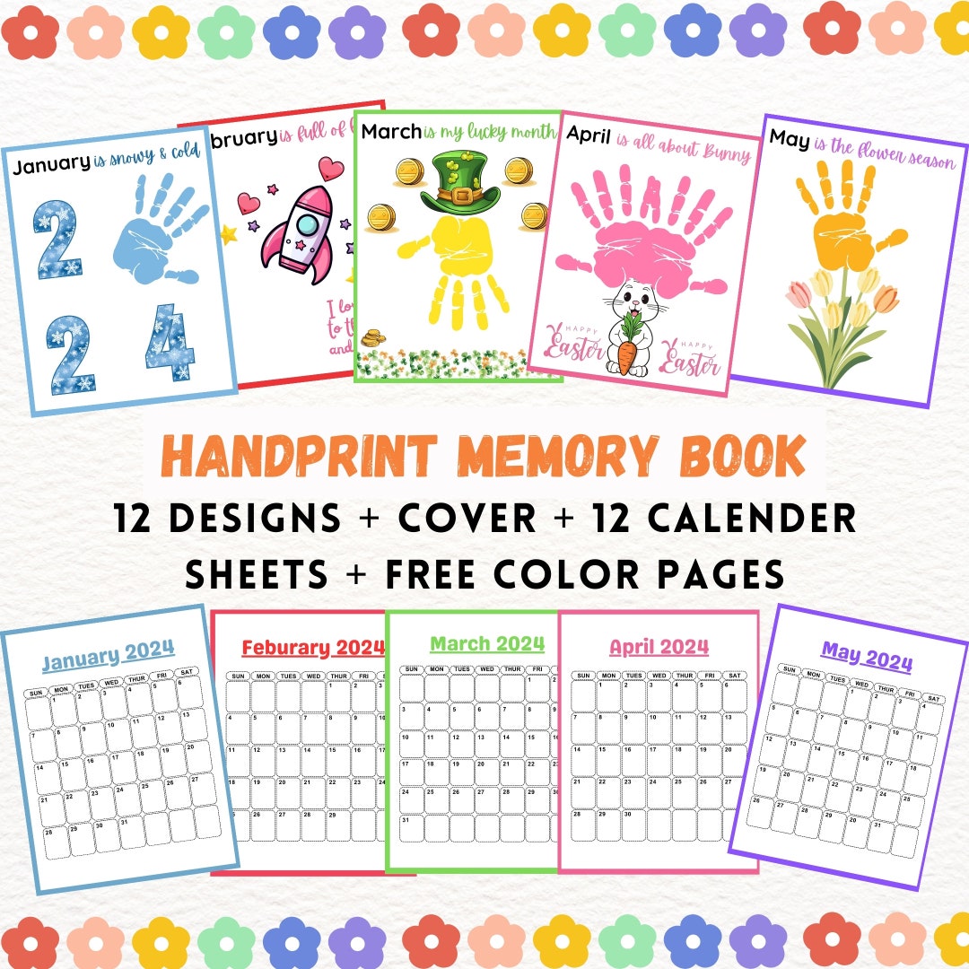 Printable Handprint Keepsake, Handprint Memory Book, Handprint Art ...