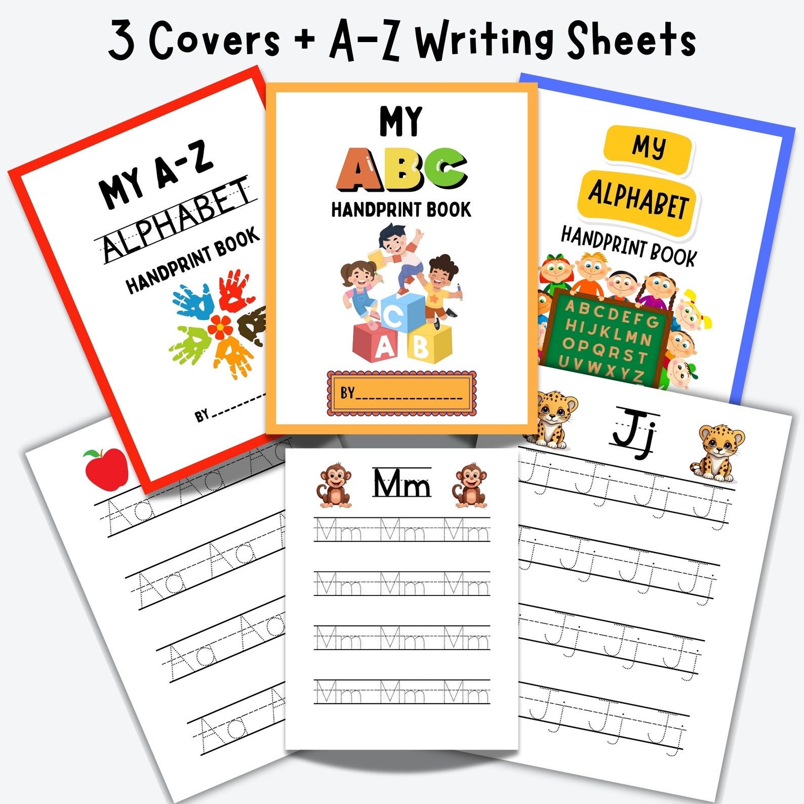 Handprint Alphabet Book Template, Preschool & Kindergarten Craft, DIY ...