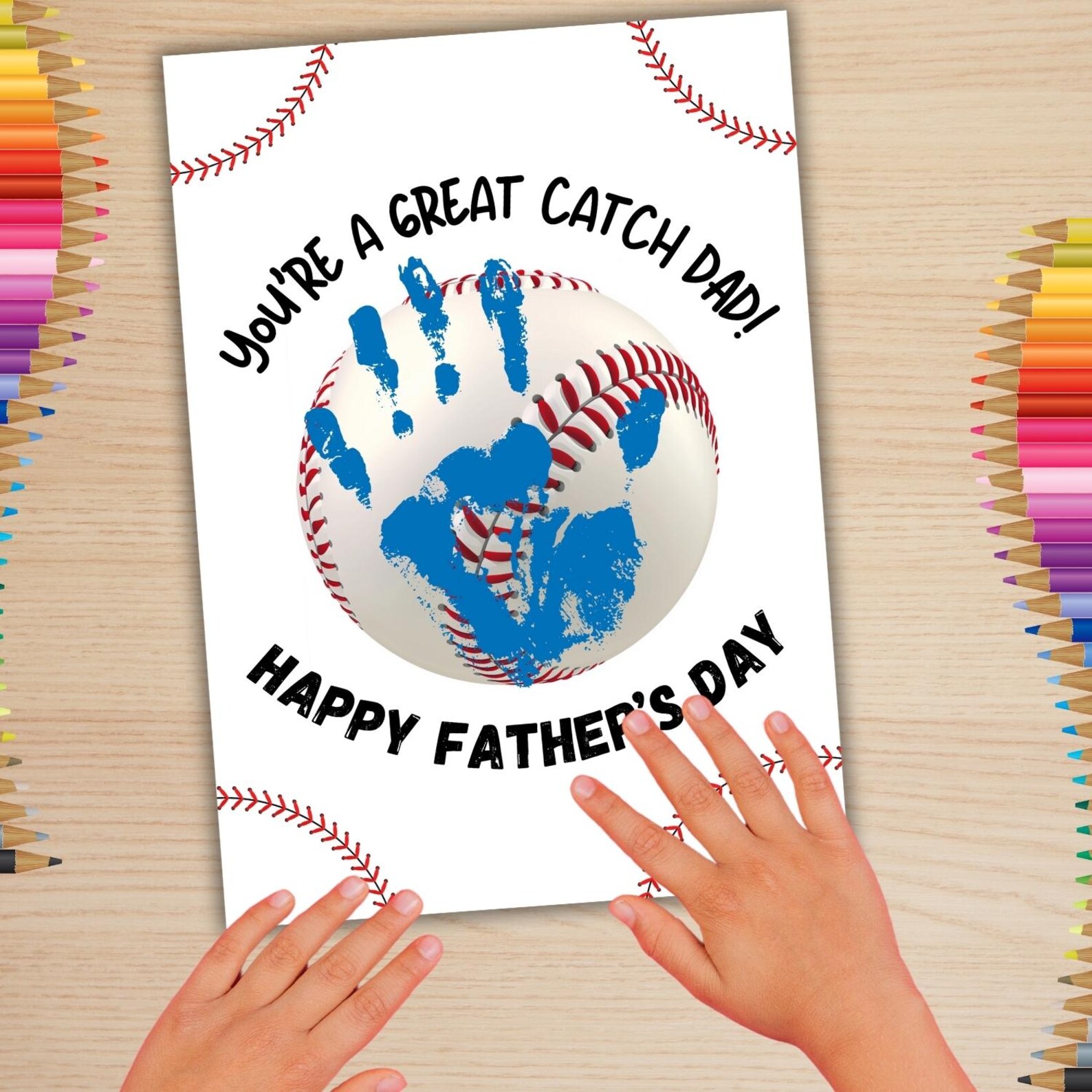 Fathers Day Handprint Art Craft, Dad Handprint Fingerprint Craft ...