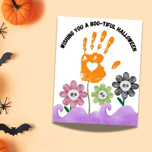 PRINTABLE Halloween Handprint Craft, Handprint Art, Handprint Spooky ...