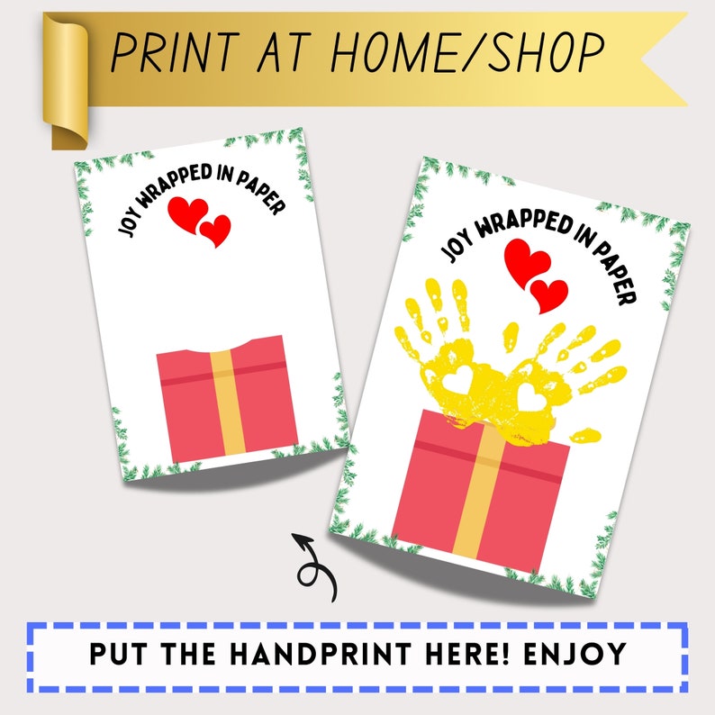 Christmas Handprint Craft, PRINTABLE Christmas Activity for Kids ...