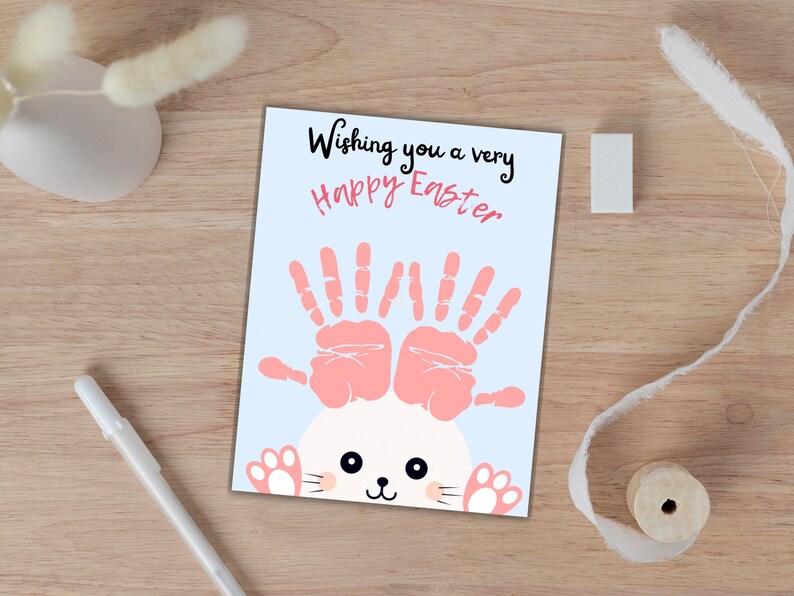 Easter Craft Handprint Art Template, Easter Printable for Baby Kids ...