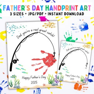 Father's Day Handprint Craft, Gift for Dad, Father's Day Craft ...