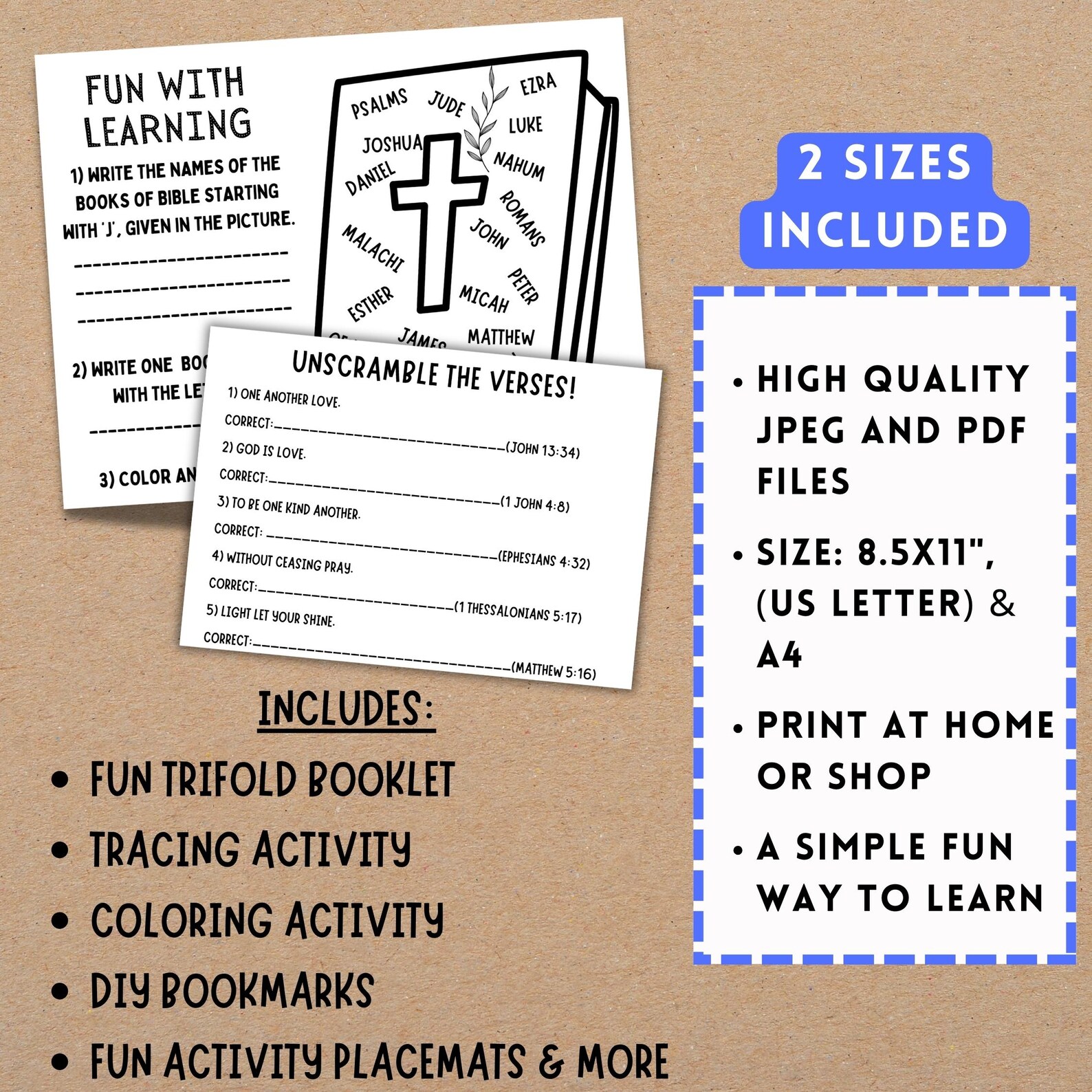 PRINTABLE Books of the Bible Activity BUNDLE, Books of the Bible ...