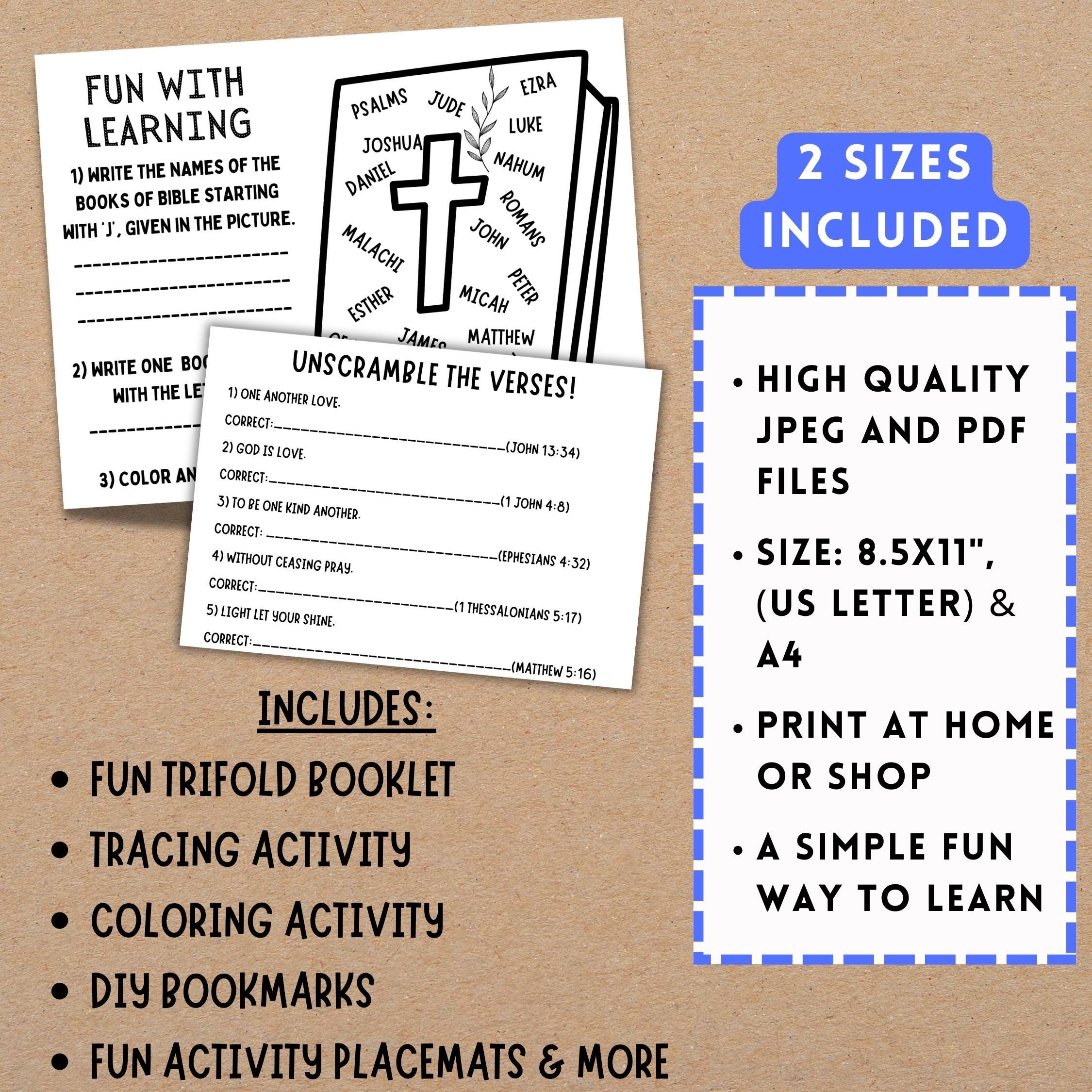 PRINTABLE Books of the Bible Activity BUNDLE, Books of the Bible ...